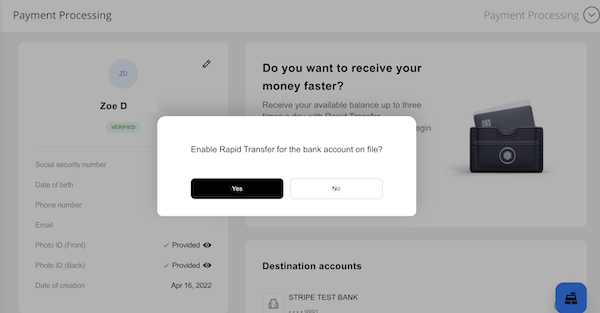 Enabling Rapid Transfer (Shop/Barber)